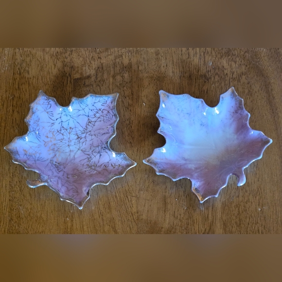 G C Fine China | Art | Set Of 2 Vintage Elegant Leafshaped Decorative ...